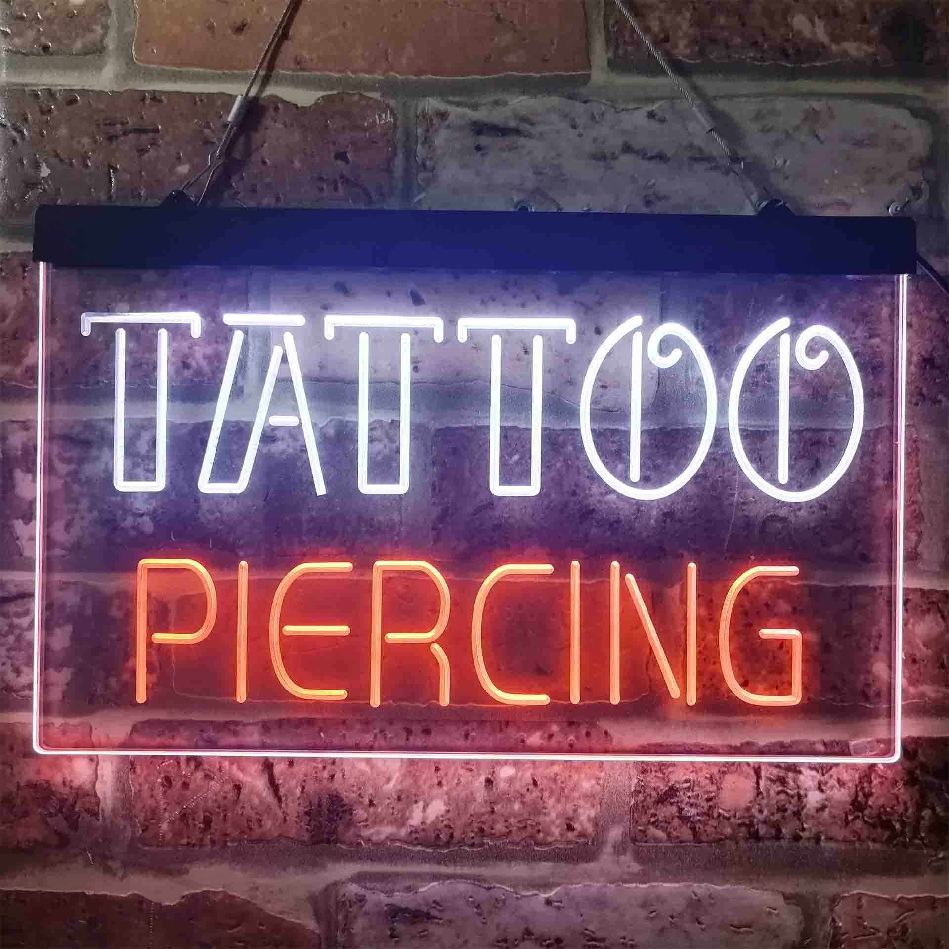 Tattoo Piercing Text Display Shop Dual Color LED Neon Sign St6-i3904 - Etsy
