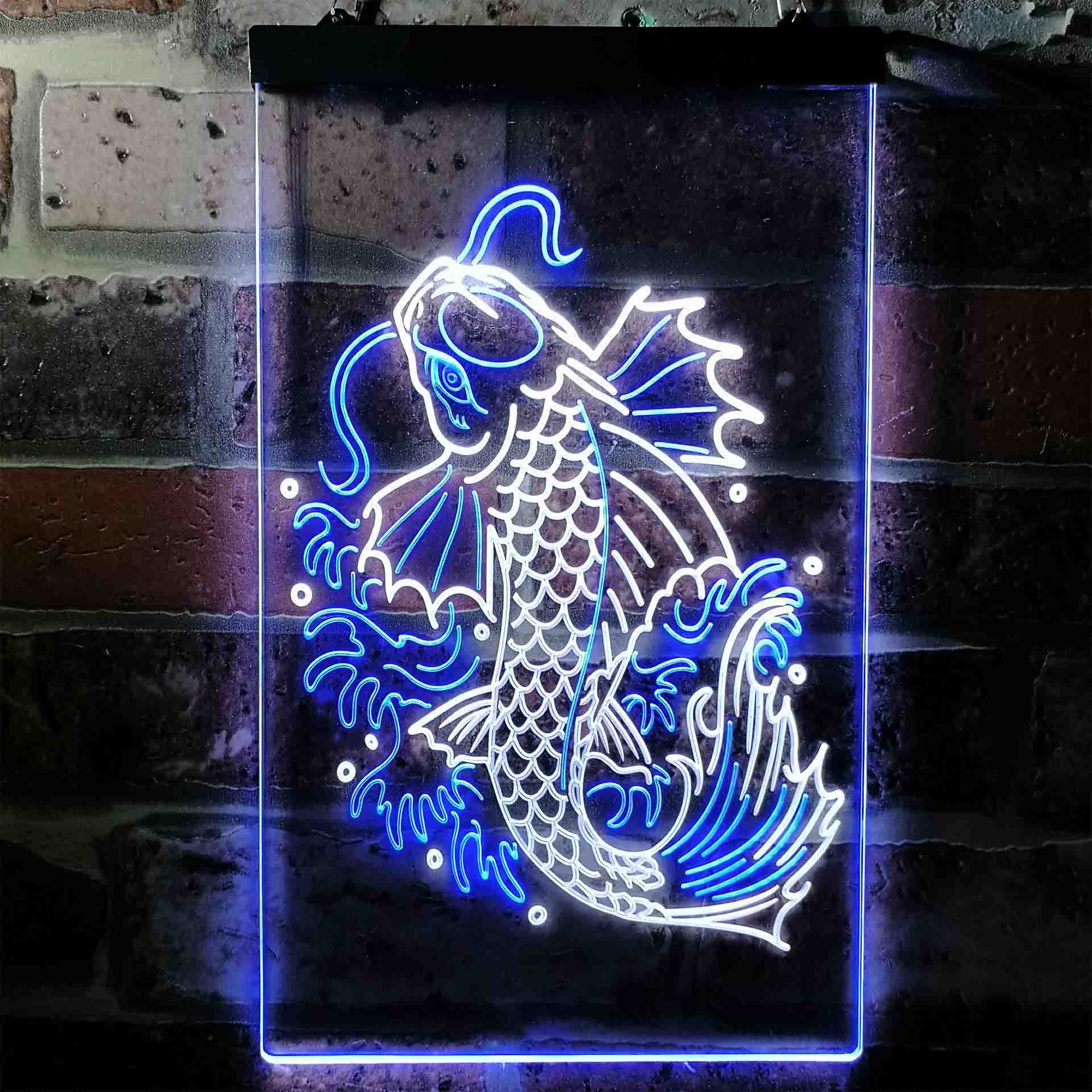 Koi Fish Display Dual Color LED Neon Sign St6-i3720 - Etsy Australia