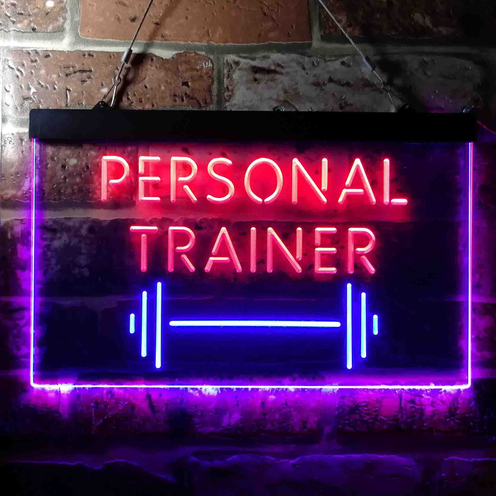 Personal Trainer Fitness Center Dual Color LED Neon Sign | Etsy