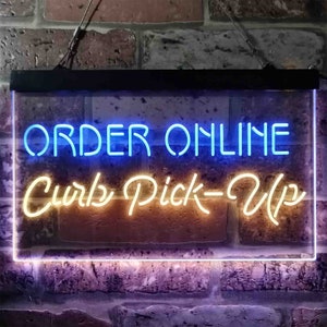 Order Online Curb Pick up Dual Color LED Neon Sign St6-i3851 - Etsy