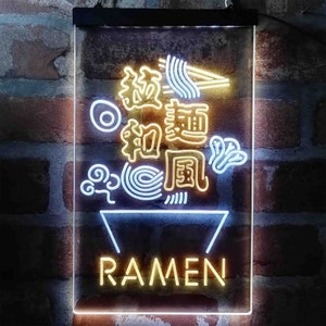 Ramen Bowl Japanese Style Dual Color LED Sign St6-i3970 - Etsy