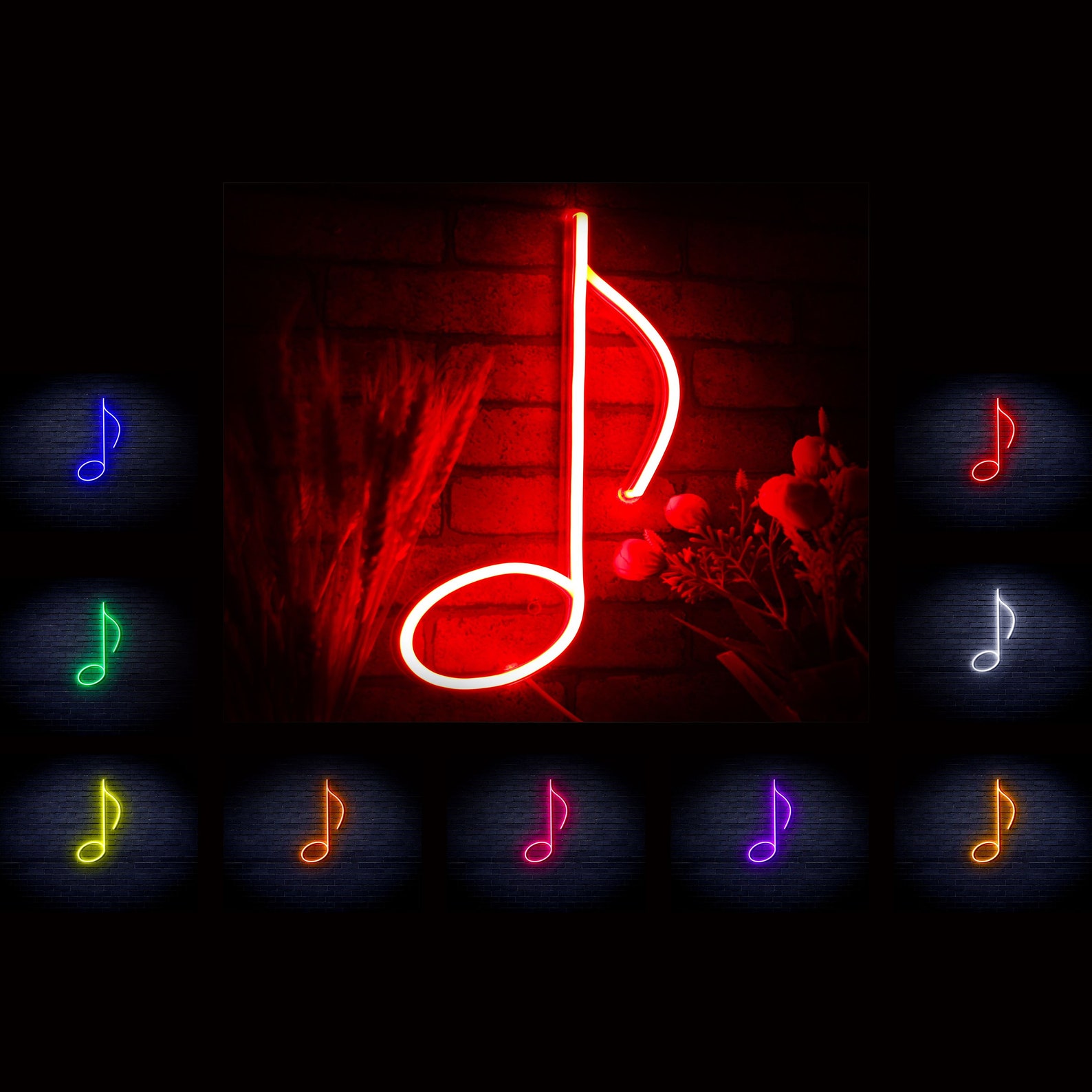 Musical Note Decoration Flex Silicone LED Neon Sign St16-fnu0074 - Etsy