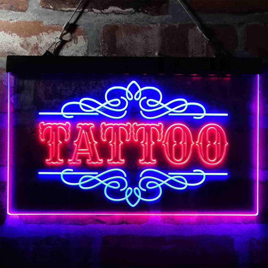 Tattoo Art Decoration Display Dual Color LED Neon Sign St6-i4013 - Etsy