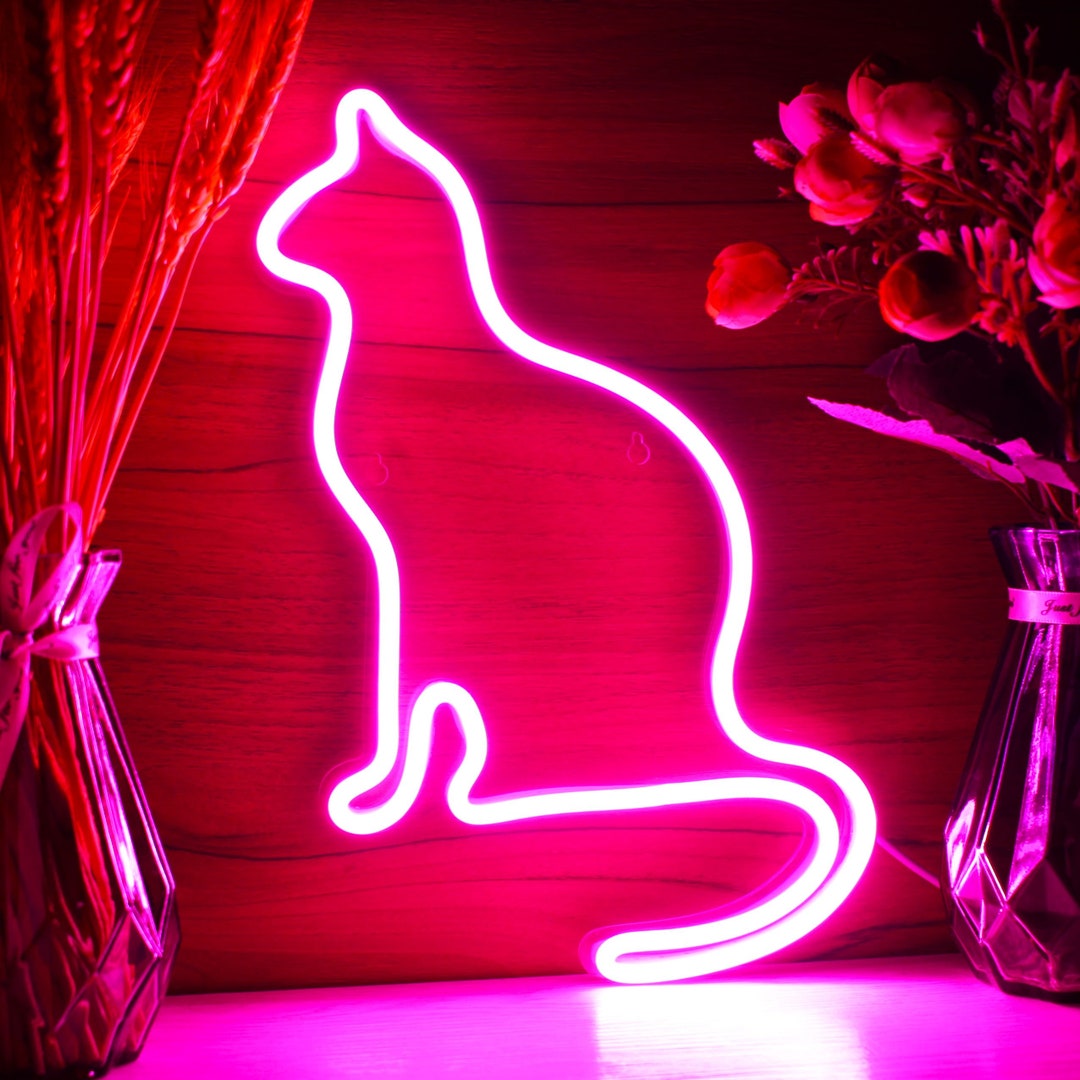 Cat Decoration Flex Silicone LED Neon Sign St16-fnu0085 - Etsy