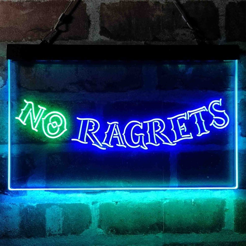 No Ragrets Tattoo Art Dual Color LED Neon Sign St6-i4057 | Etsy