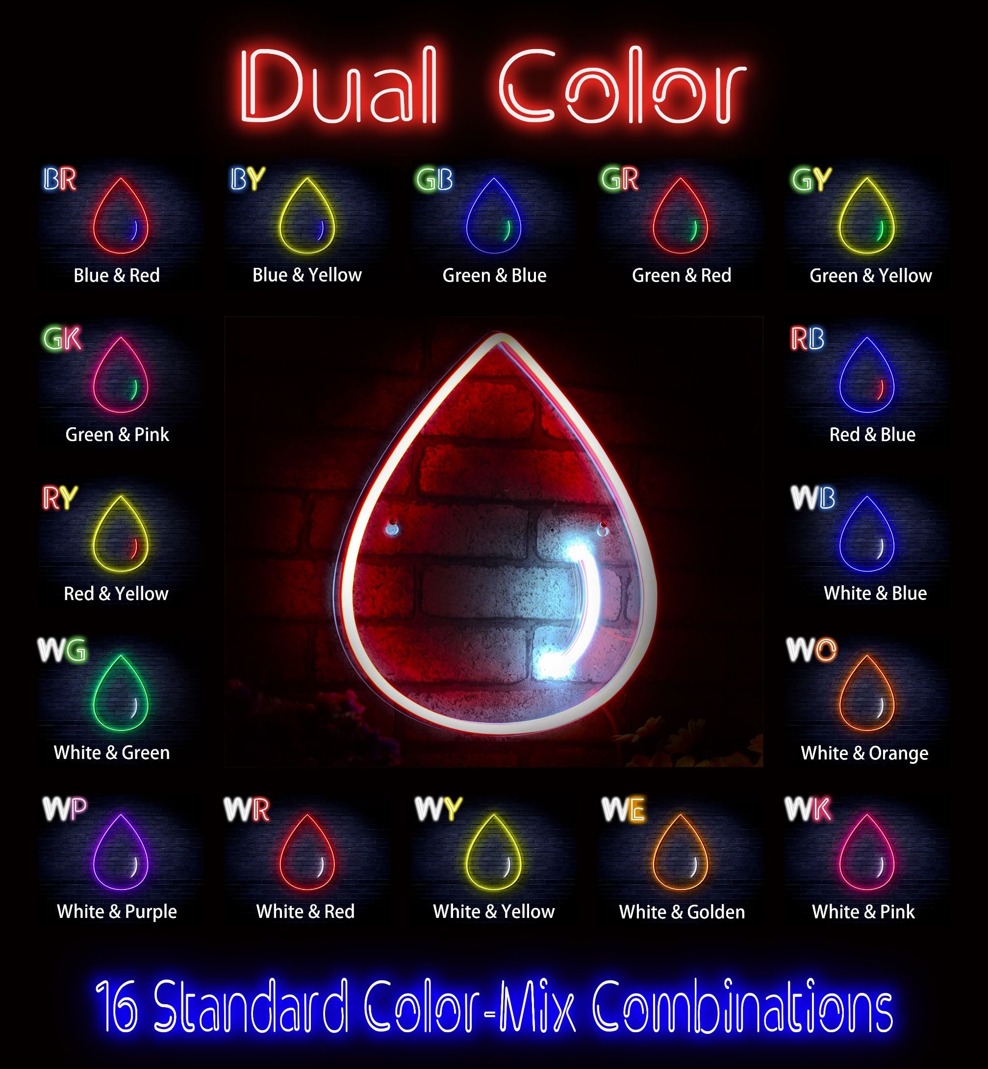 Water Droplet Decoration Flex Silicone LED Neon Sign | Etsy