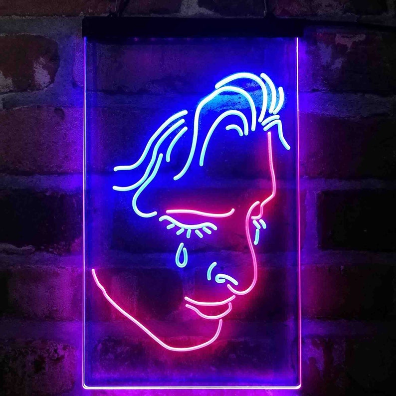 Woman Crying Room Display Dual Color LED Sign St6-i4111 - Etsy