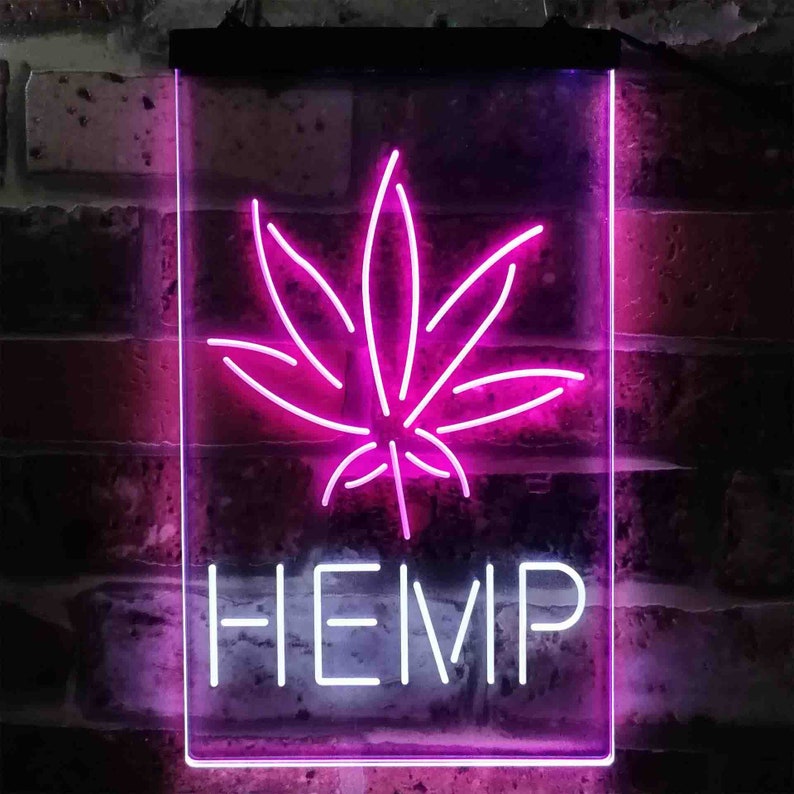 Hemp Leaf Dual Color LED Neon Sign St6-i3828 - Etsy