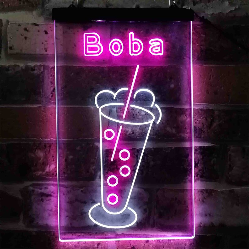 Boba Tea Dual Color LED Neon Sign St6-i3877 - Etsy