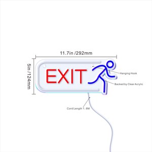 EXIT Sign Decoration Flex Silicone LED Neon Sign St16-fnu0317 - Etsy