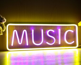 Neon Music Sign | Etsy