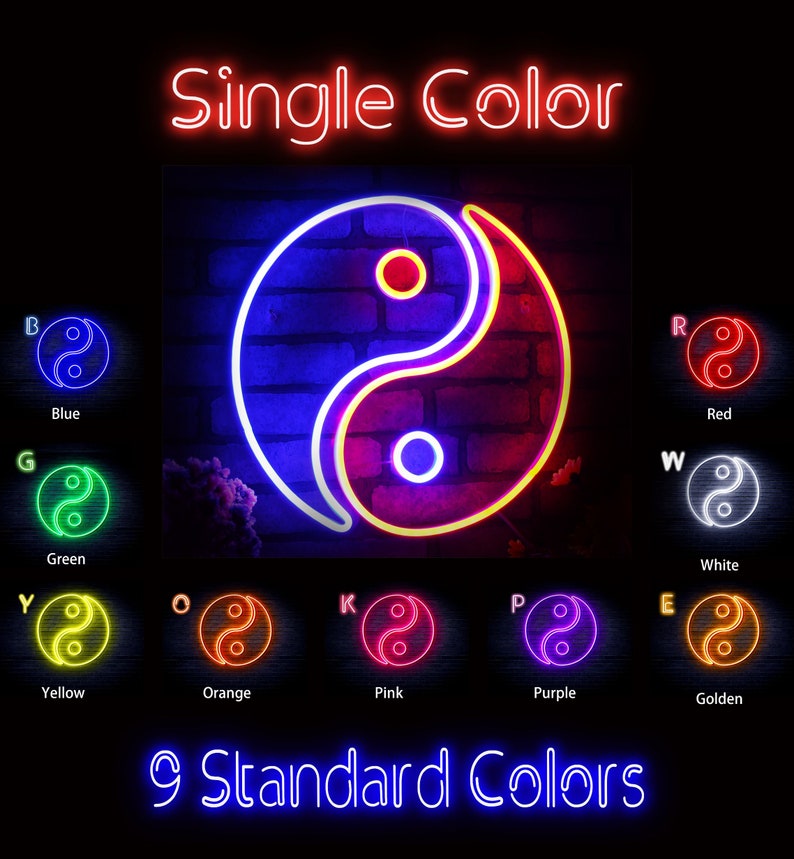 Tai Chi Symbol Decoration Flex Silicone LED Neon Sign St16-fnu0066 - Etsy