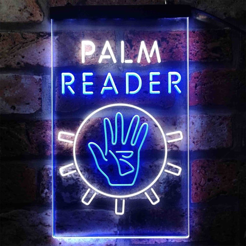 Palm Reader Hand Display Dual Color LED Sign st6-i3933 | Etsy