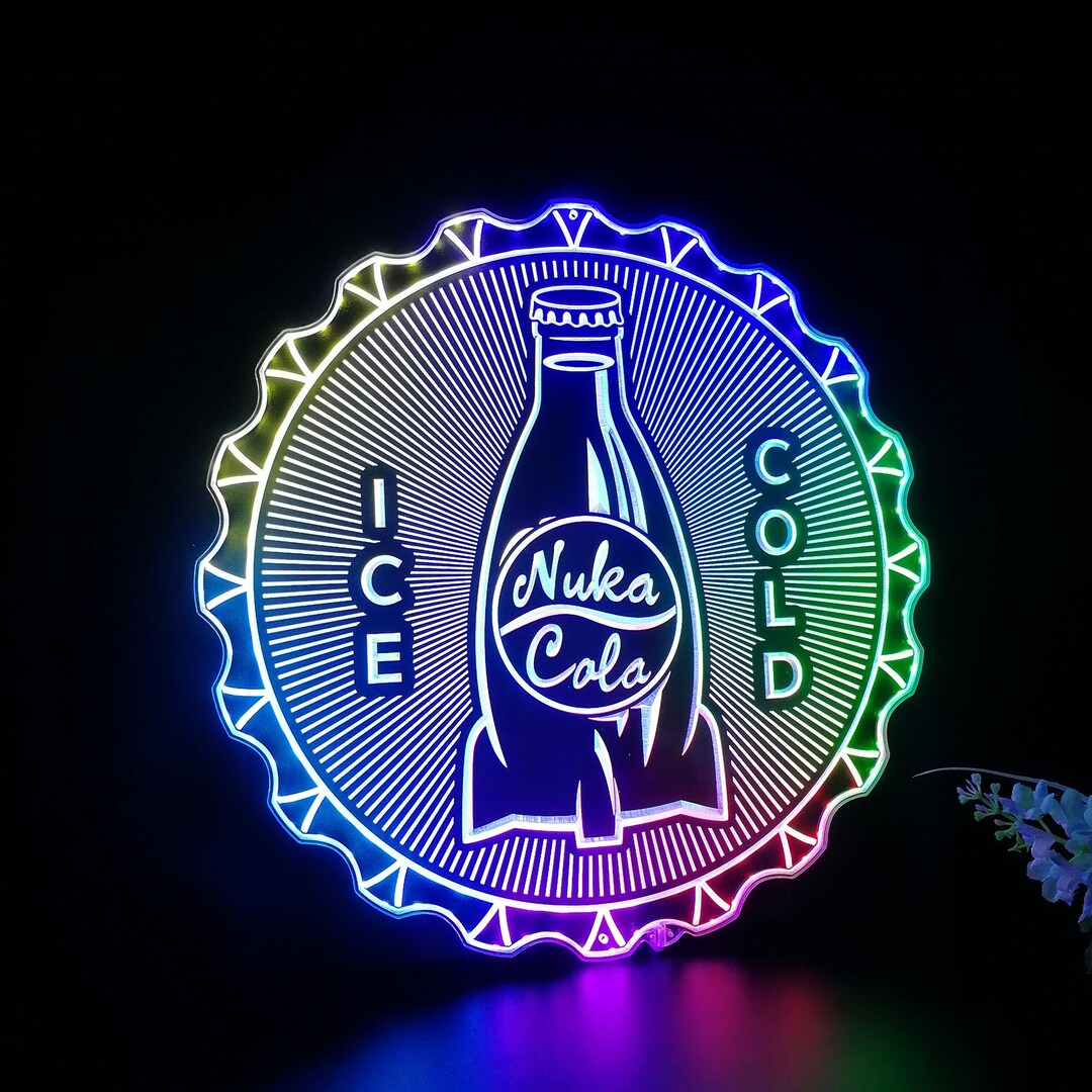 Nuka Coke RGB Dynamic Glam LED Sign, Night Light Wall Decor, Game Room ...