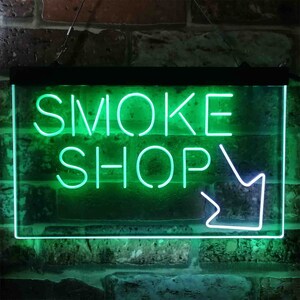 Smoke Shop Dual Color LED Neon Sign St6-i3891 - Etsy