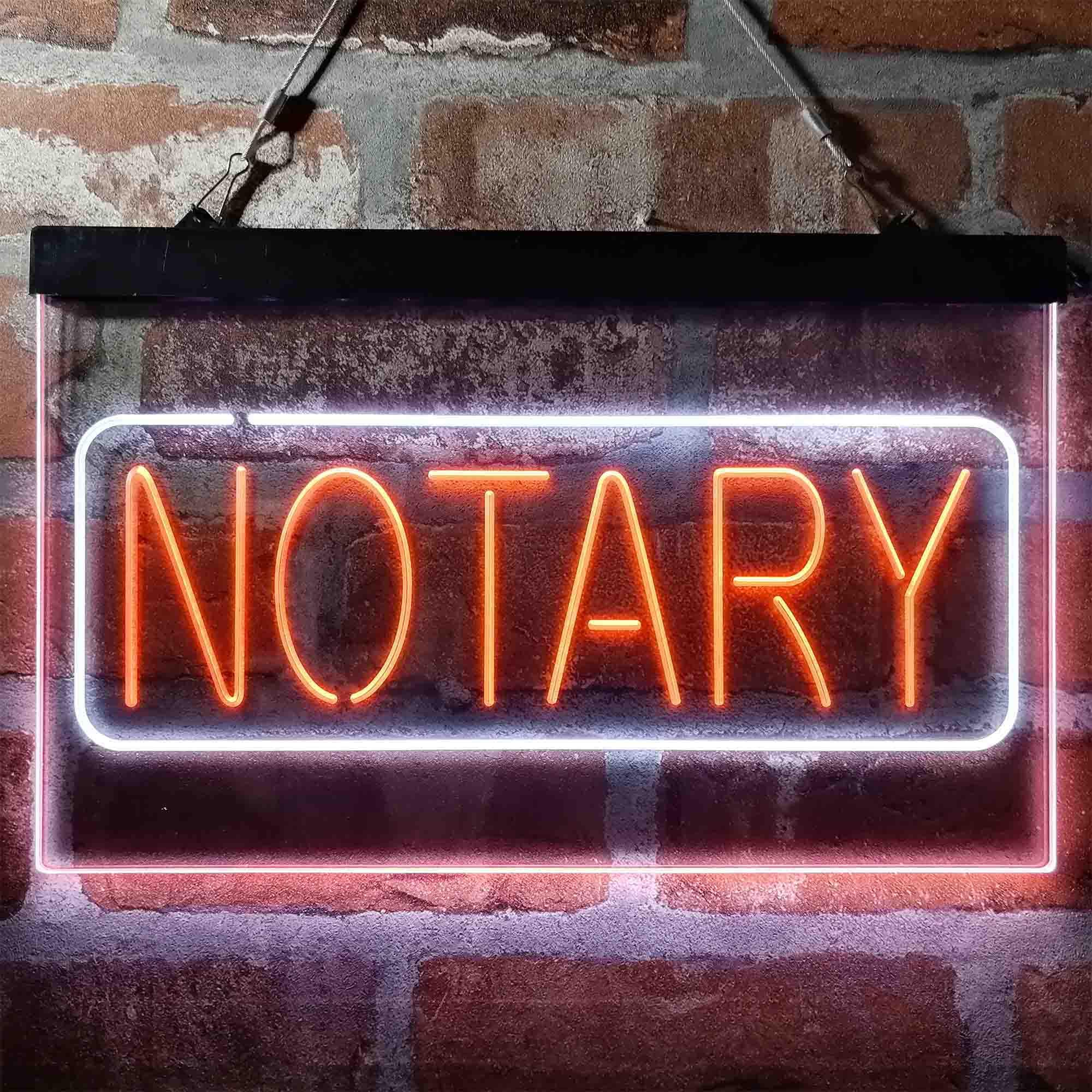 Notary Public Display Dual Color LED Neon Sign st6-i4001 | Etsy