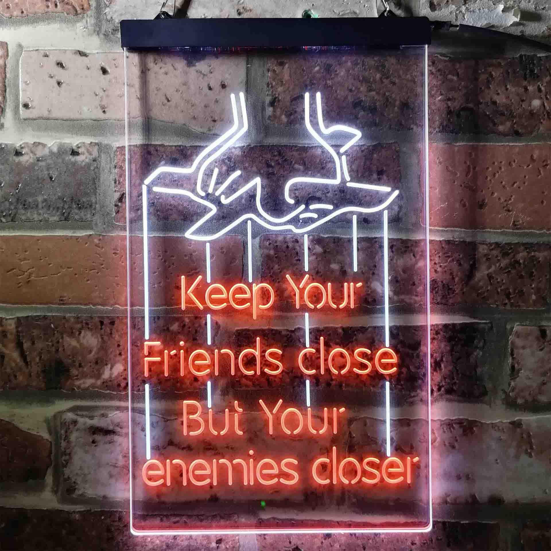 Keep Your Friends Close but Your Enemies Closer Quotes Dual | Etsy