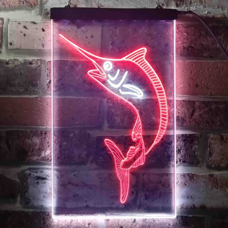 Blue Marlin Fish Den Cabin Display Dual Color LED Neon Sign - Etsy