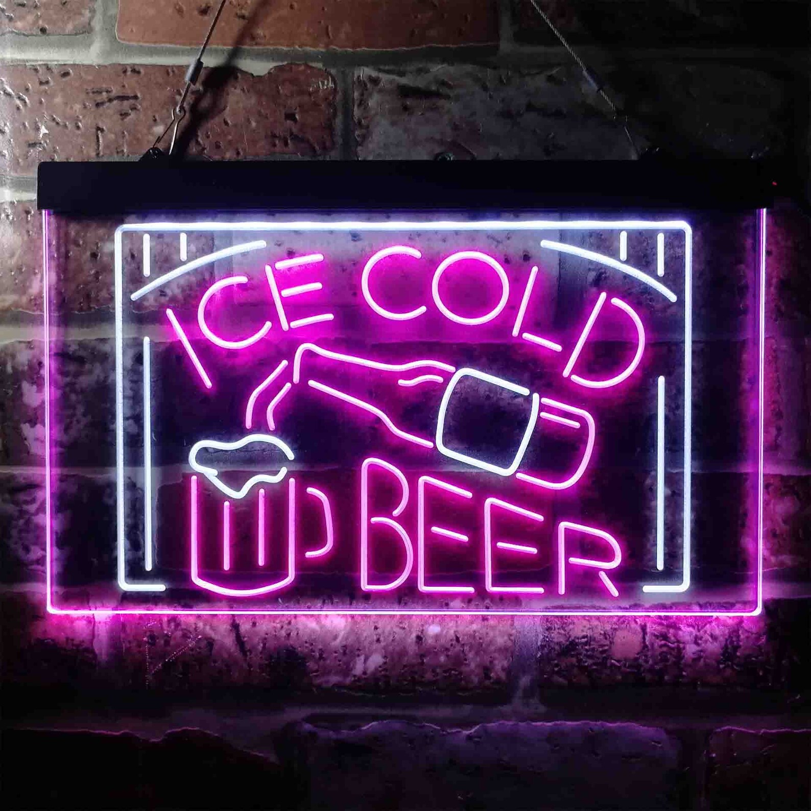 Ice Cold Beer Bar Pub Club Dual Color LED Neon Sign St6-i3634 - Etsy