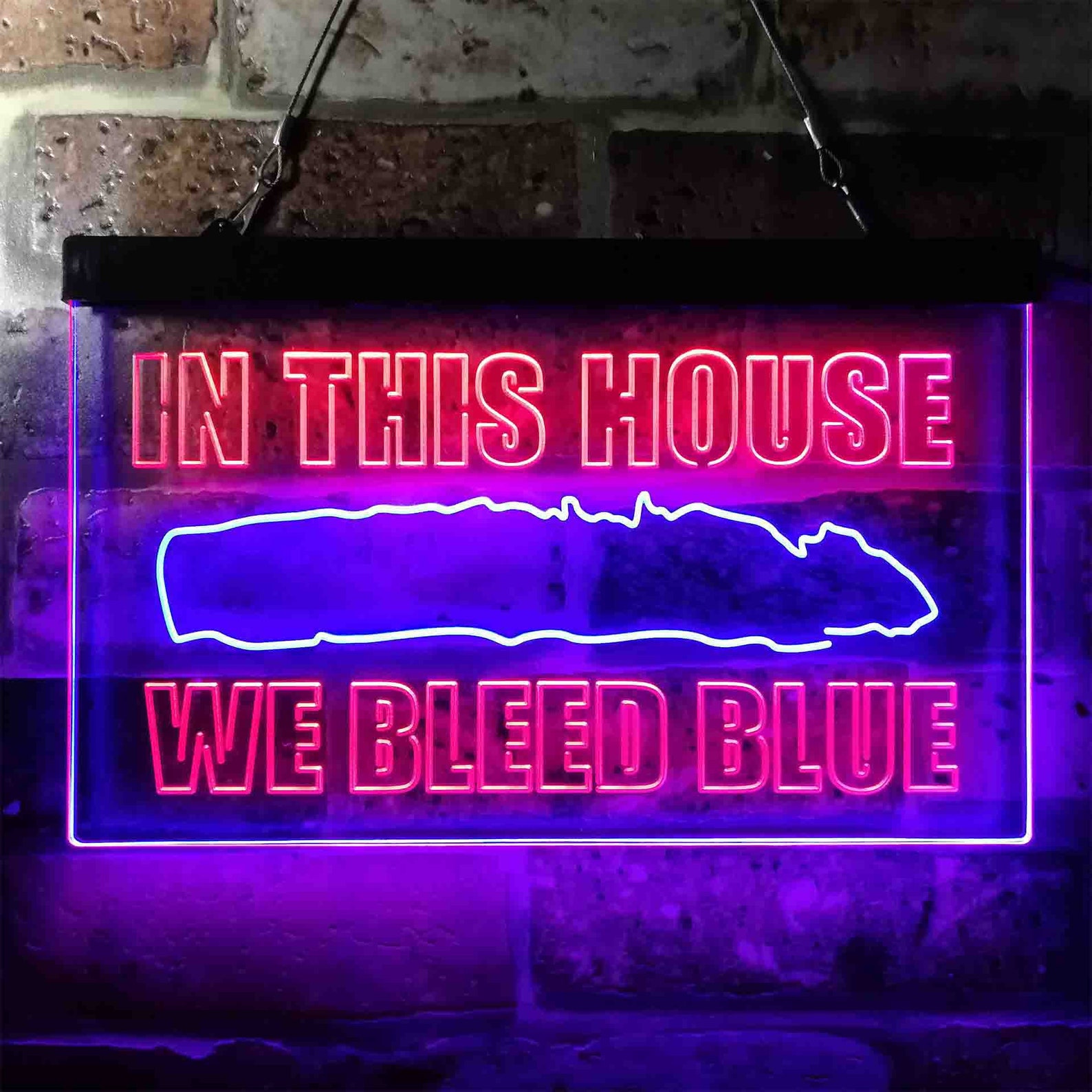 In This House We Bleed Blue Dual Color LED Neon Sign St6-i3948 - Etsy