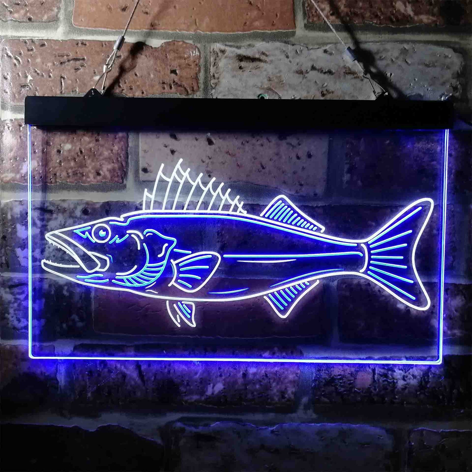 Walleye Fish Camp Man Cave Dual Color LED Neon Sign st6-i3732 | Etsy