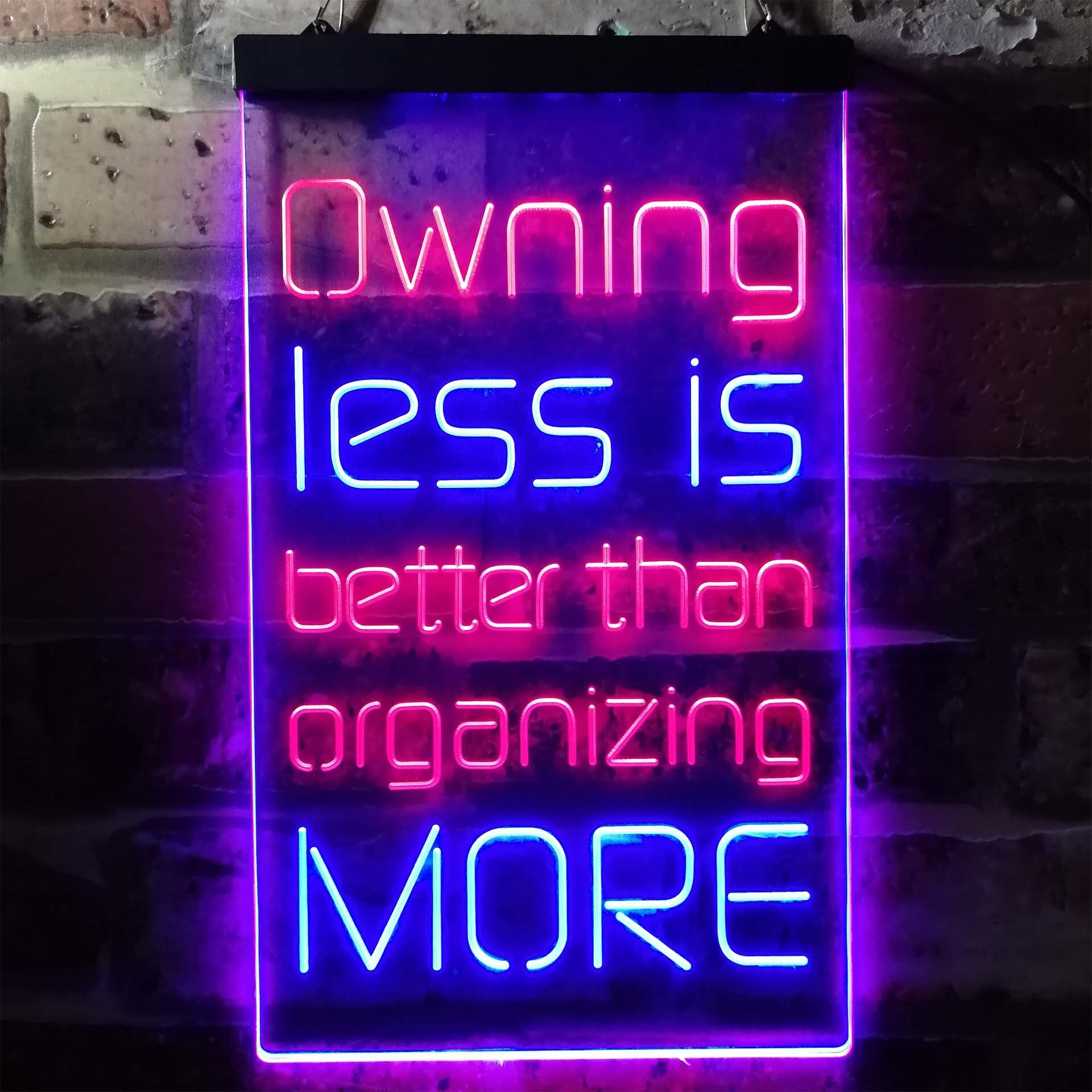 Less Is More Daily Quotes Dual Color LED Neon Sign st6-i3771 | Etsy