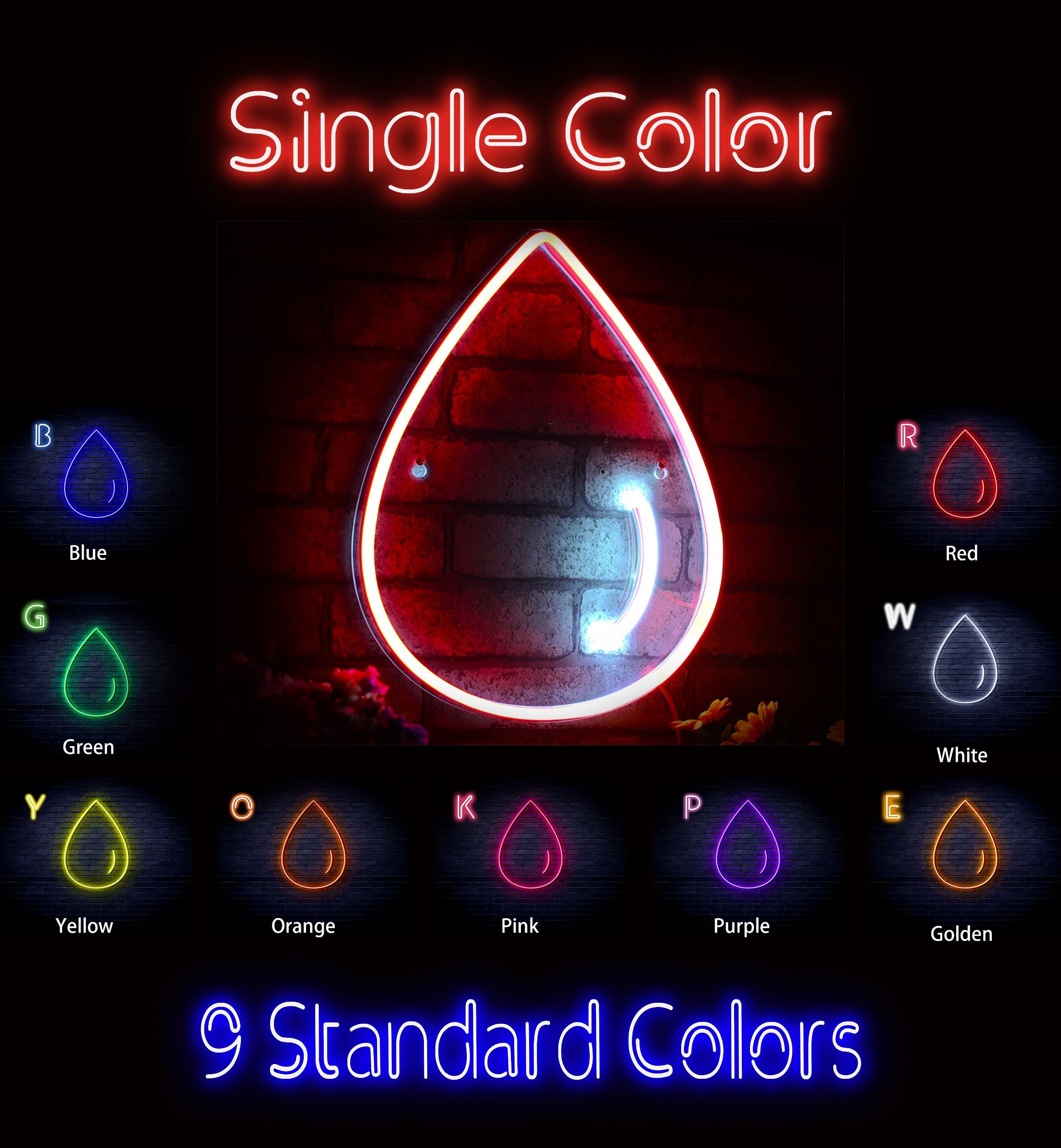 Water Droplet Decoration Flex Silicone LED Neon Sign | Etsy