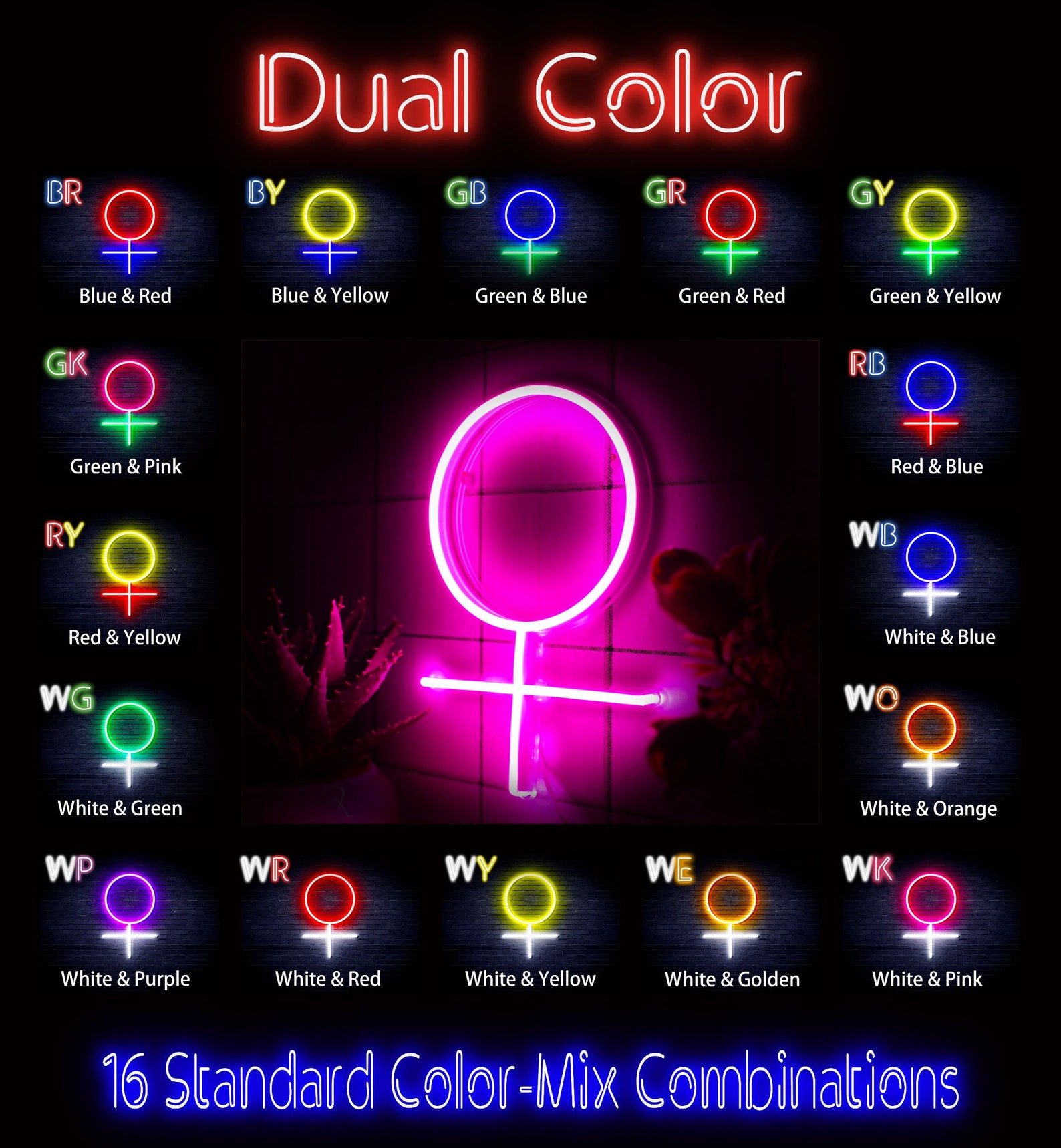 Female Symbol Decoration Flex Silicone LED Neon Sign St16-fnu0069 - Etsy