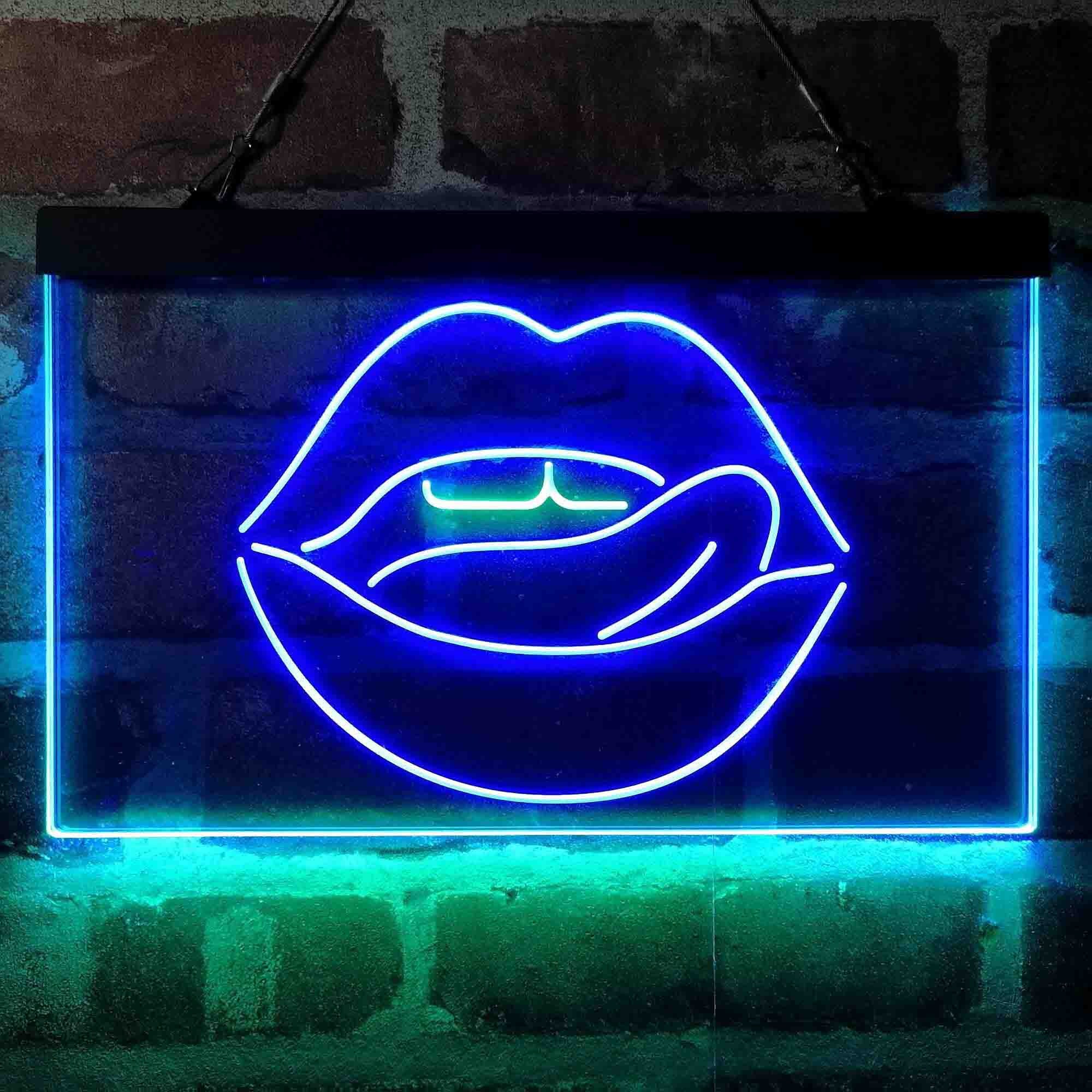 Licking Lips Mouth Sexy Dual Color Led Neon Sign St6 I4058 Etsy
