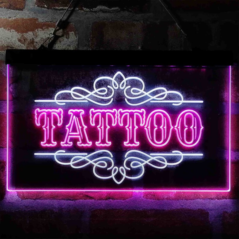 Tattoo Art Decoration Display Dual Color LED Neon Sign St6-i4013 - Etsy
