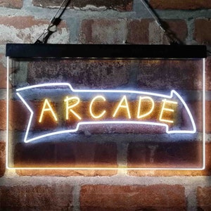 Arrow Down Arcade Game Room Dual Color LED Neon Sign St6-i4019 - Etsy