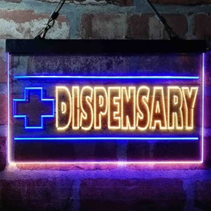 Dispensary Store Cross Display Dual Color LED Neon Sign St6-i4024 - Etsy