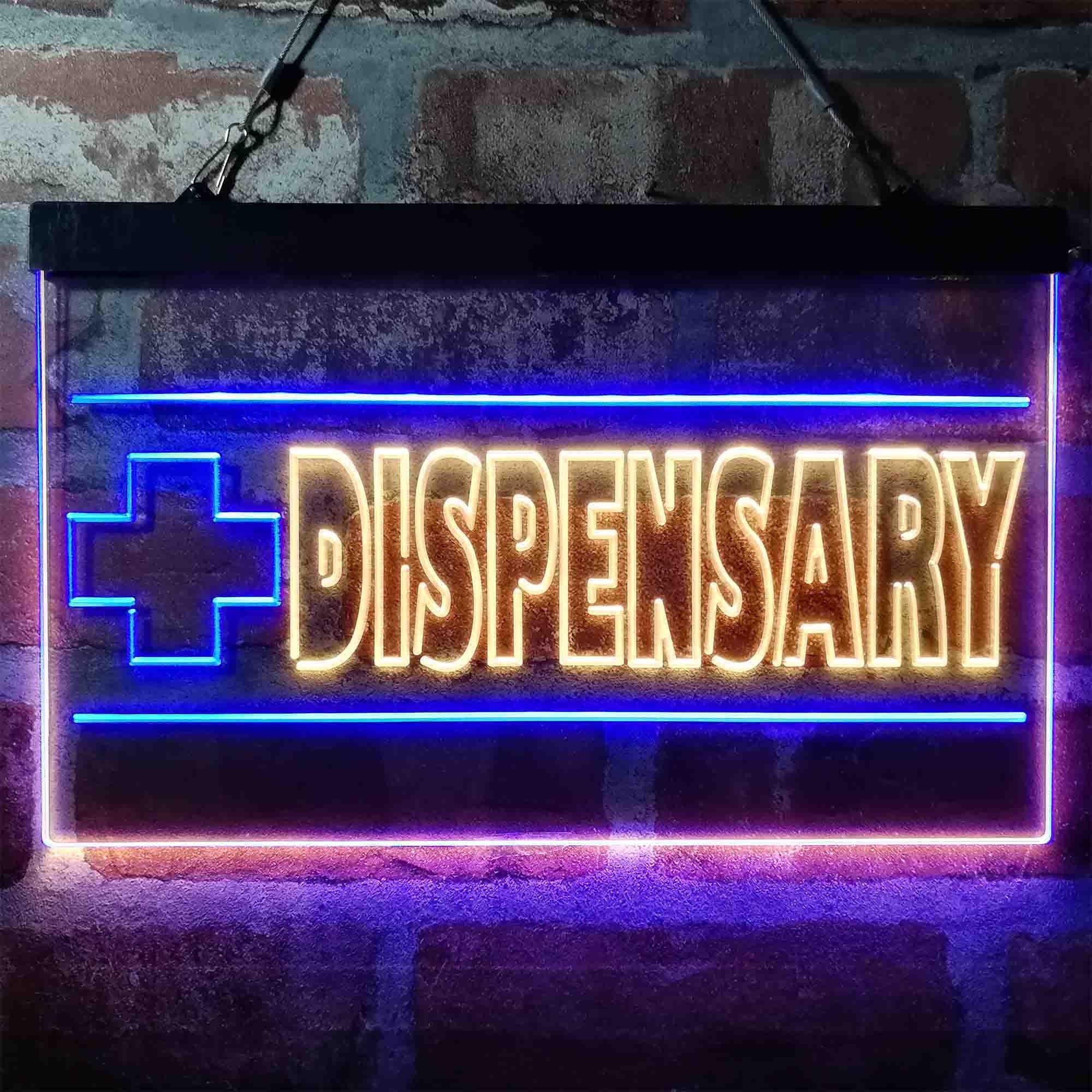 Dispensary Store Cross Display Dual Color LED Neon Sign | Etsy