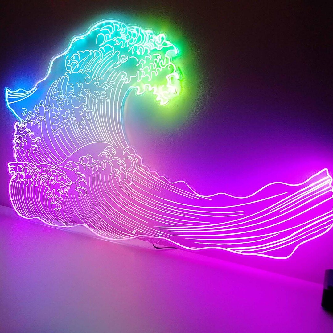 Custom Edge Lit Neon LED Sign, Custom Your Own Night Light Wall Decor ...