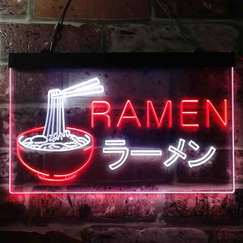 Ramen Japanese Noodles Shop Display Dual Color LED Neon Sign | Etsy