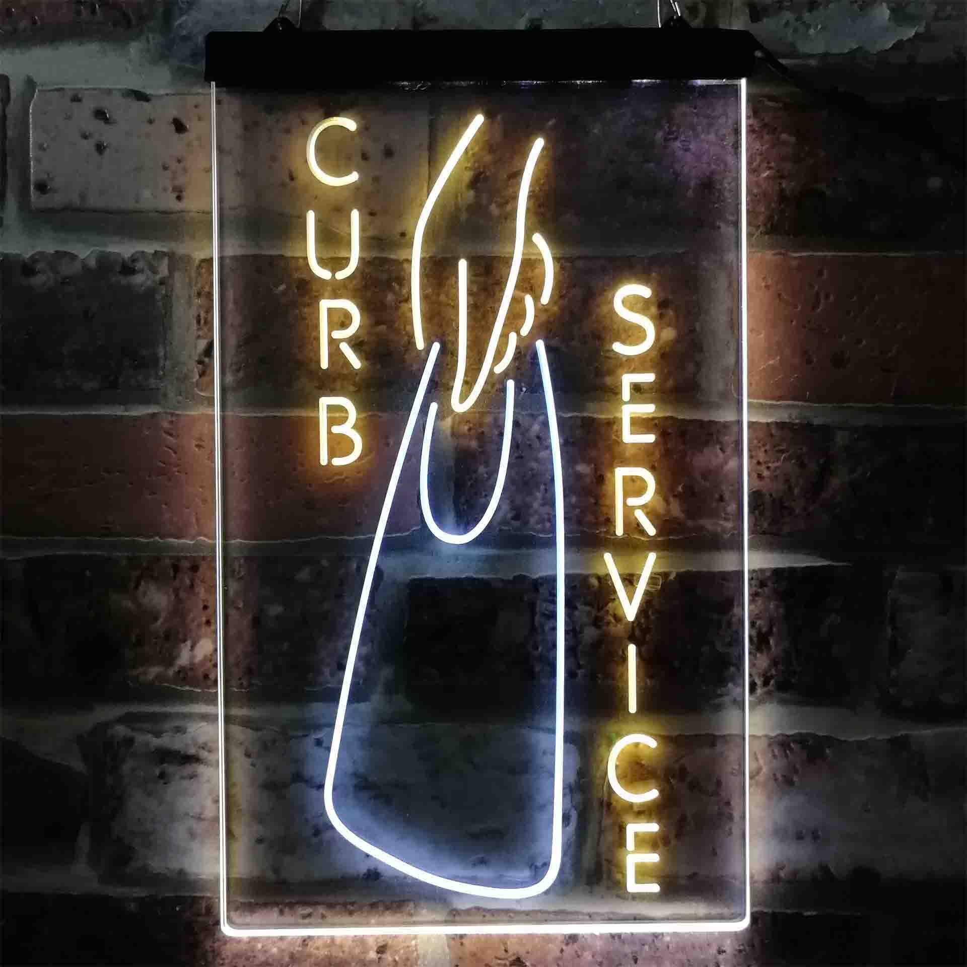 Curb Service Shop Dual Color LED Neon Sign St6-i3876 | Etsy