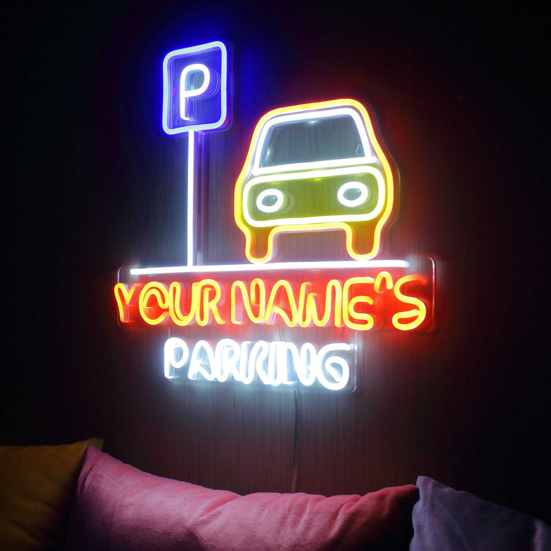 Name Personalized Parking Space Garage Extra-large Ultra-bright LED ...