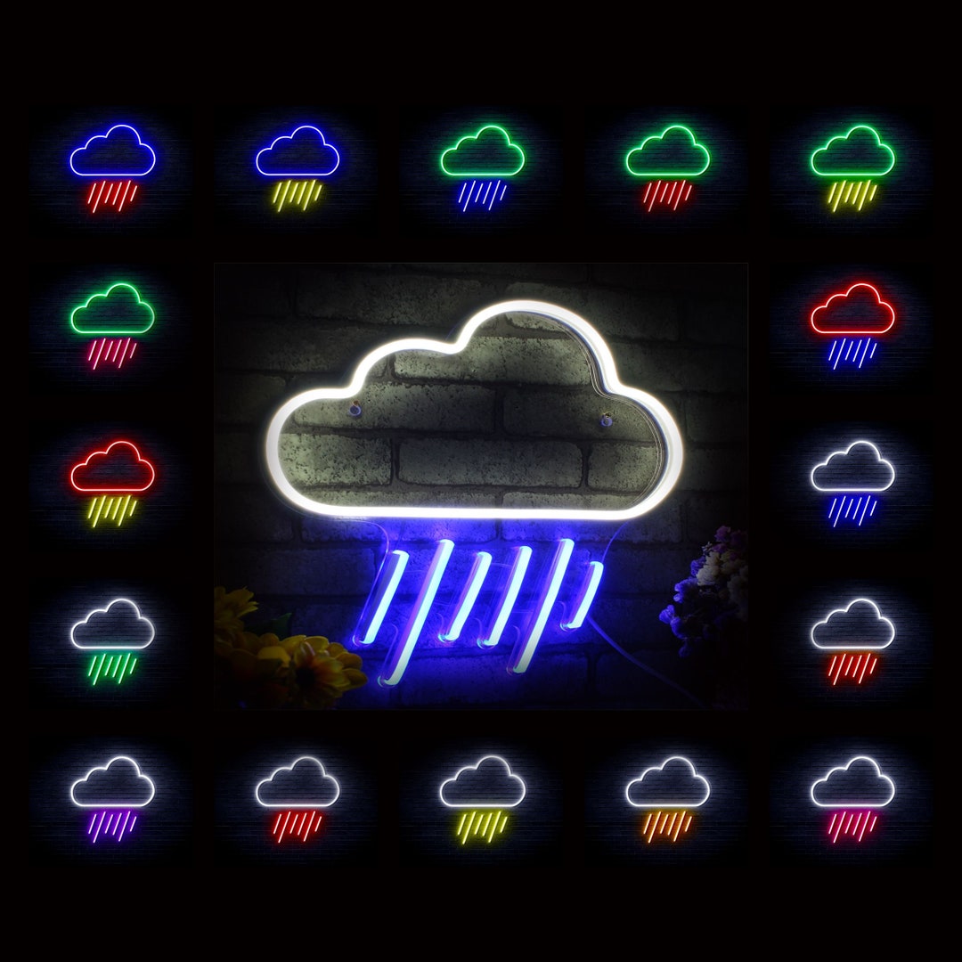 Cloud and Raining Decoration Flex Silicone LED Neon Sign St16-fnu0010 ...