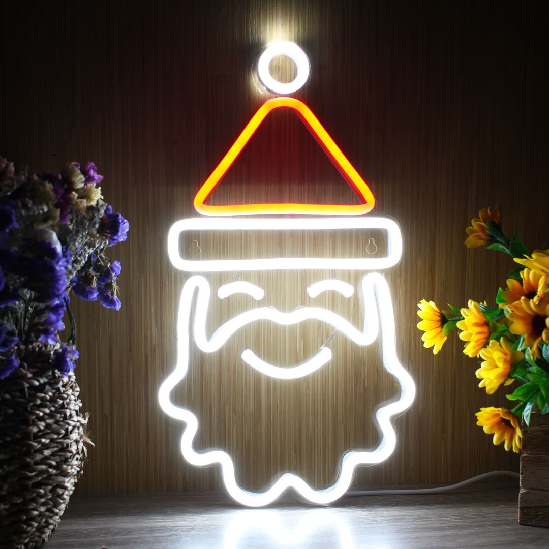 Santa Claus Face Kids Room Flex Silicone LED Neon Sign St16-fnu0131 - Etsy