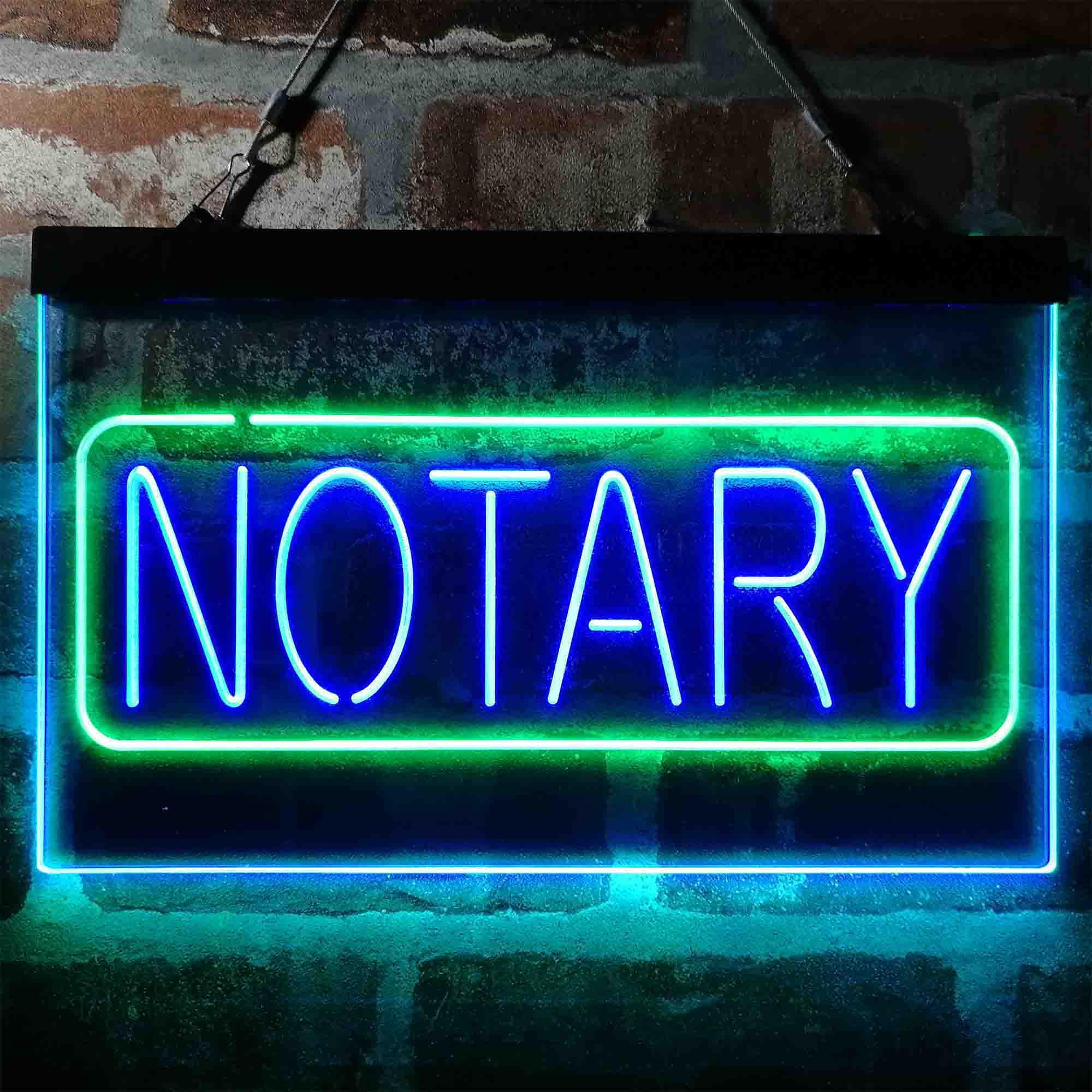 Notary Public Display Dual Color LED Neon Sign St6-i4001 | Etsy