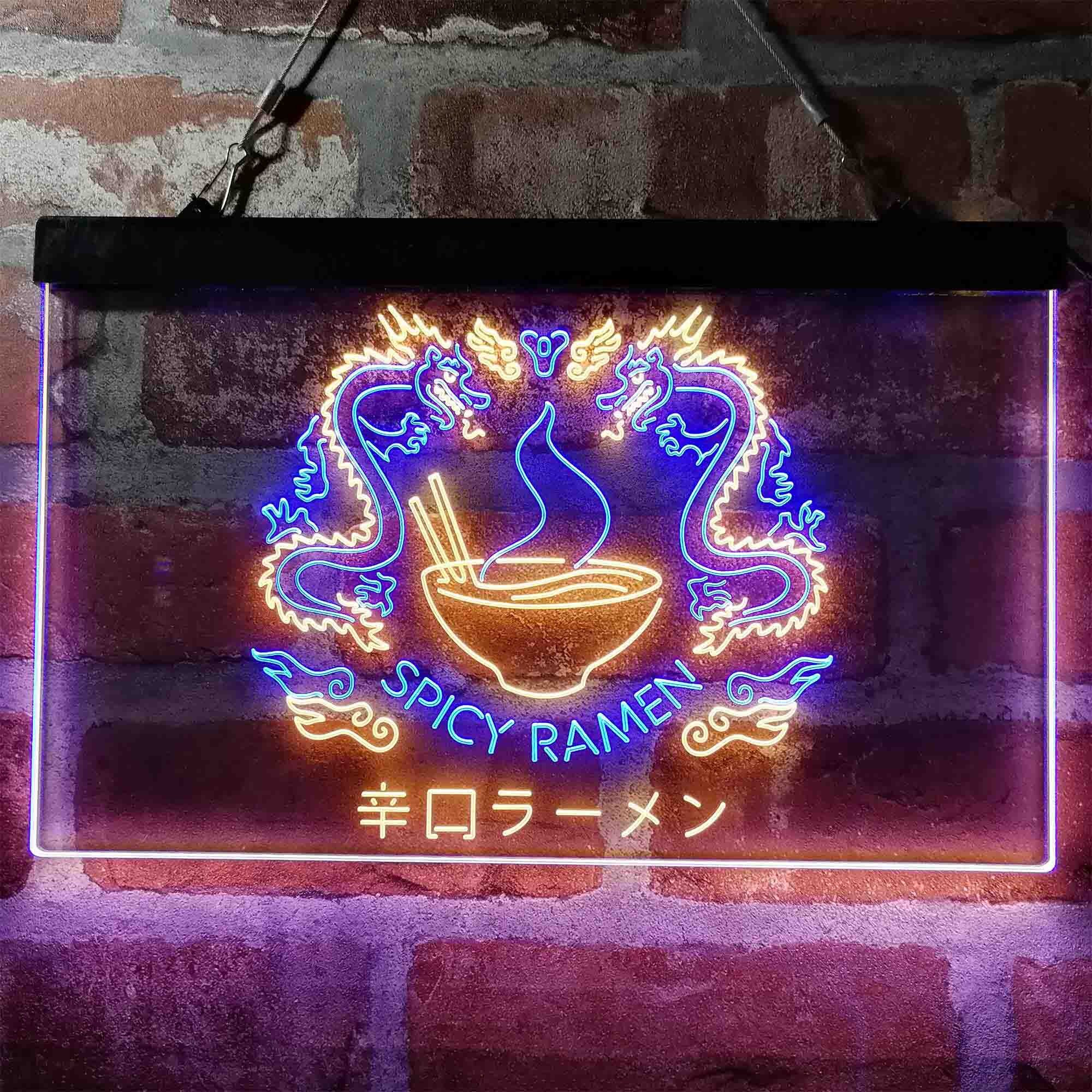 Spicy Dragon Ramen Japan Food Dual Color LED Neon Sign | Etsy