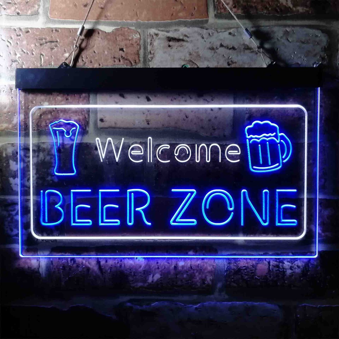 Welcome Beer Zone Bar Club Dual Color LED Neon Sign St6-i3667 | Etsy