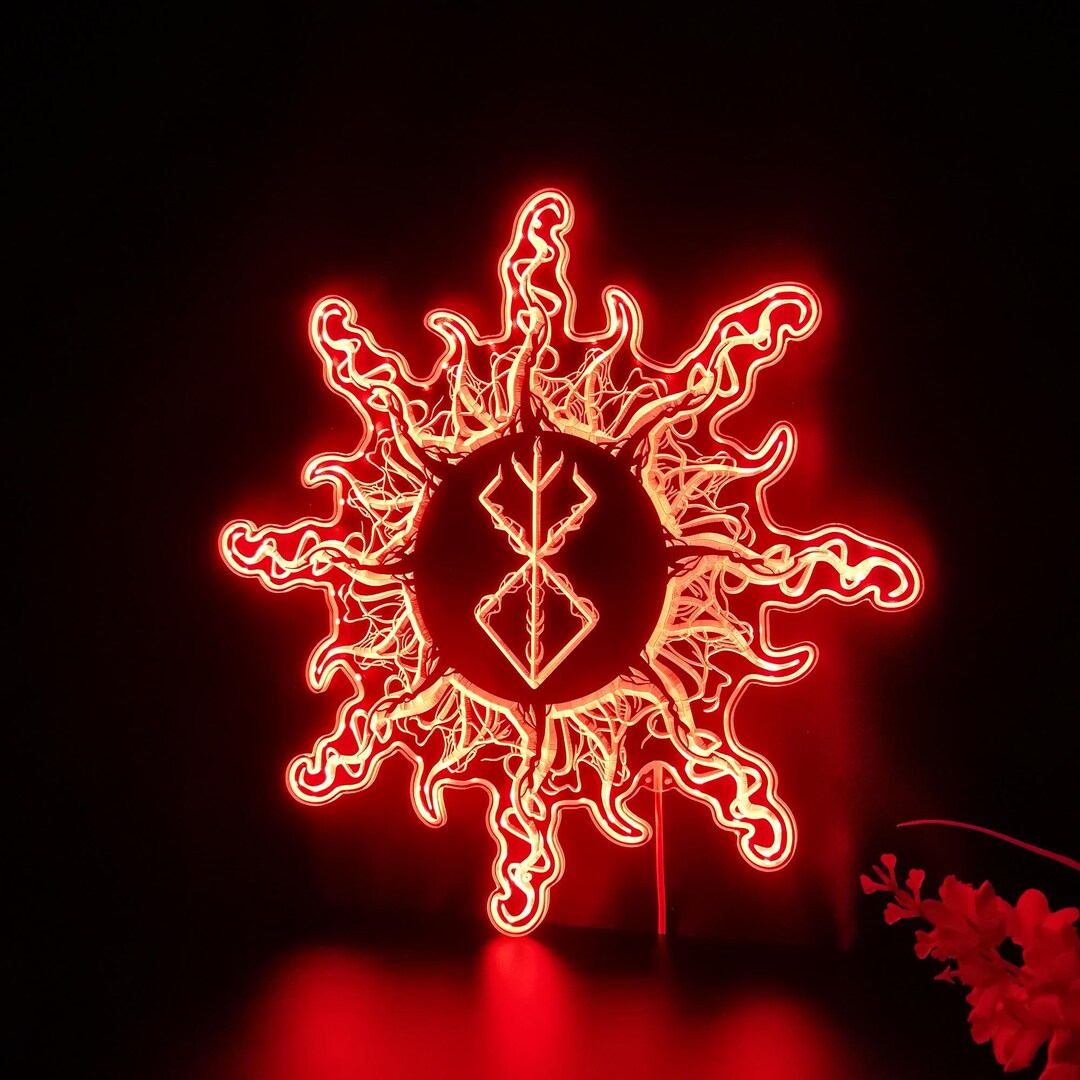 Sacrifice Tattoo Berserk RGB Edge Light LED Sign, Berserk Night Light ...