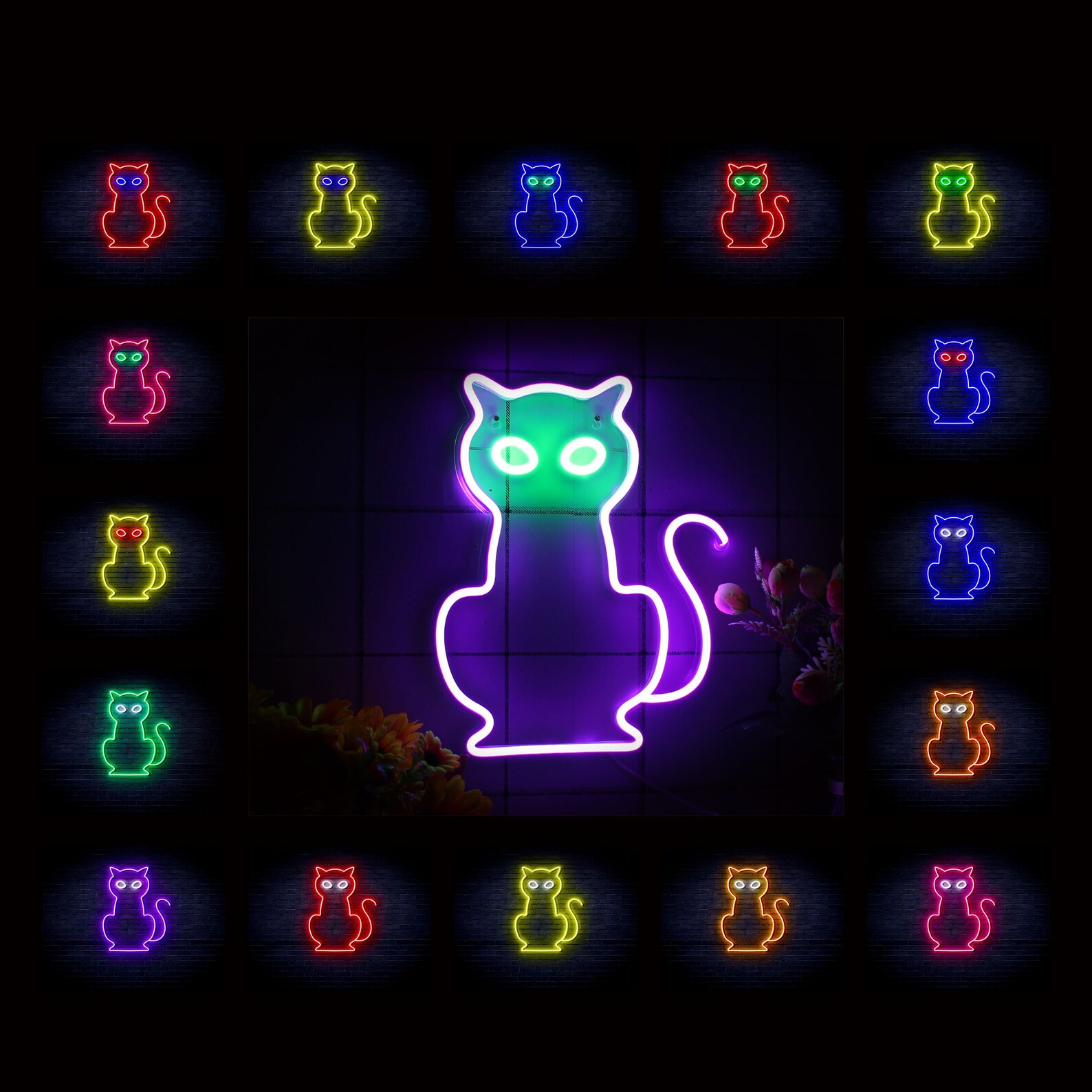 Cat Decoration Flex Silicone LED Neon Sign St16-fnu0084 - Etsy