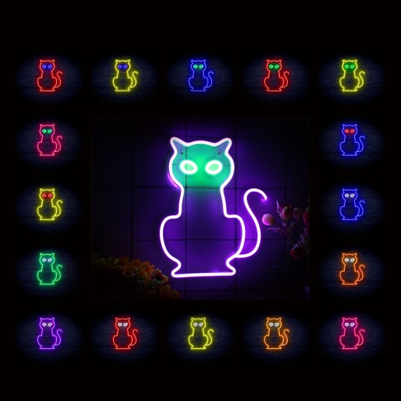 Cat Decoration Flex Silicone LED Neon Sign St16-fnu0084 | Etsy