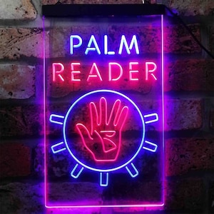 Palm Reader Hand Display Dual Color LED Sign St6-i3933 - Etsy