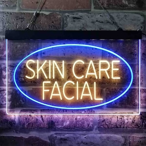 Skin Care Facial Dual Color LED Neon Sign St6-i3859 - Etsy