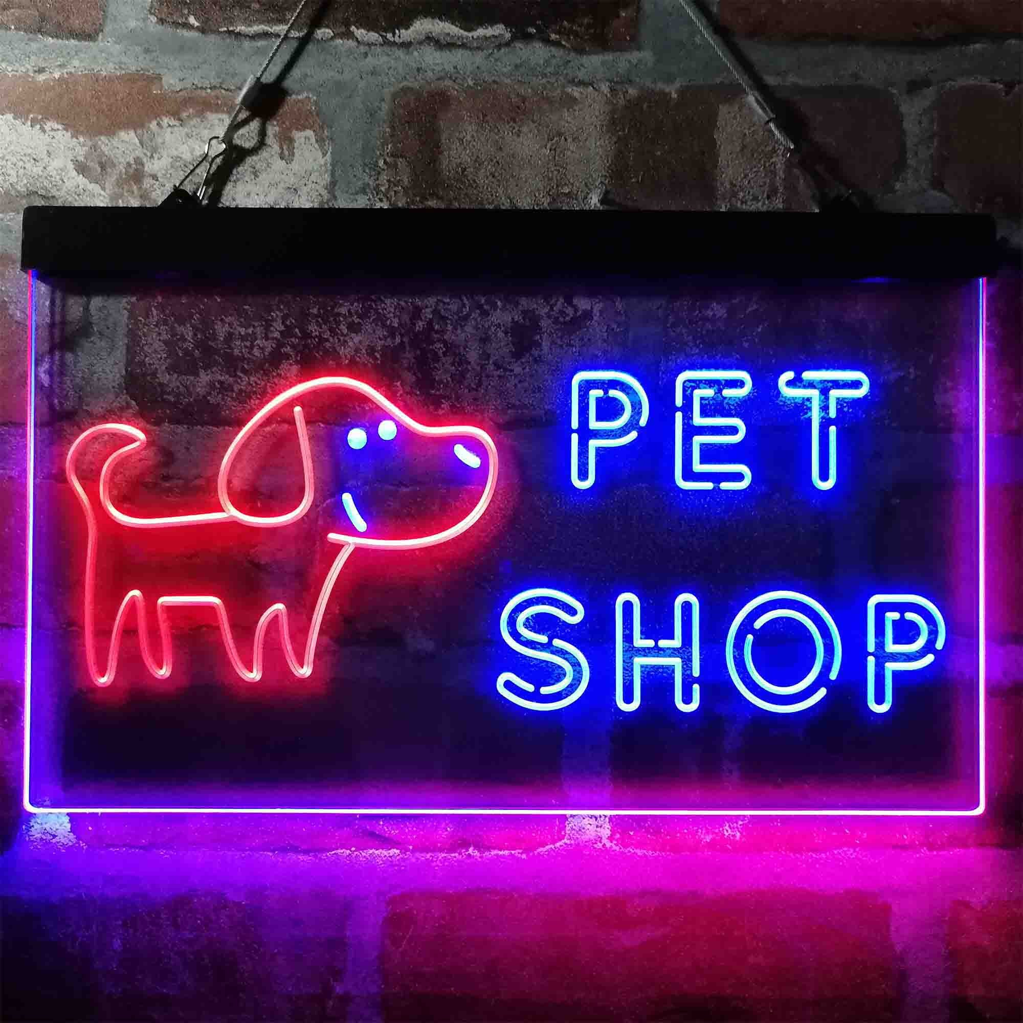Pet Shop Dog Cat Animals Dual Color LED Neon Sign St6-i3990 - Etsy