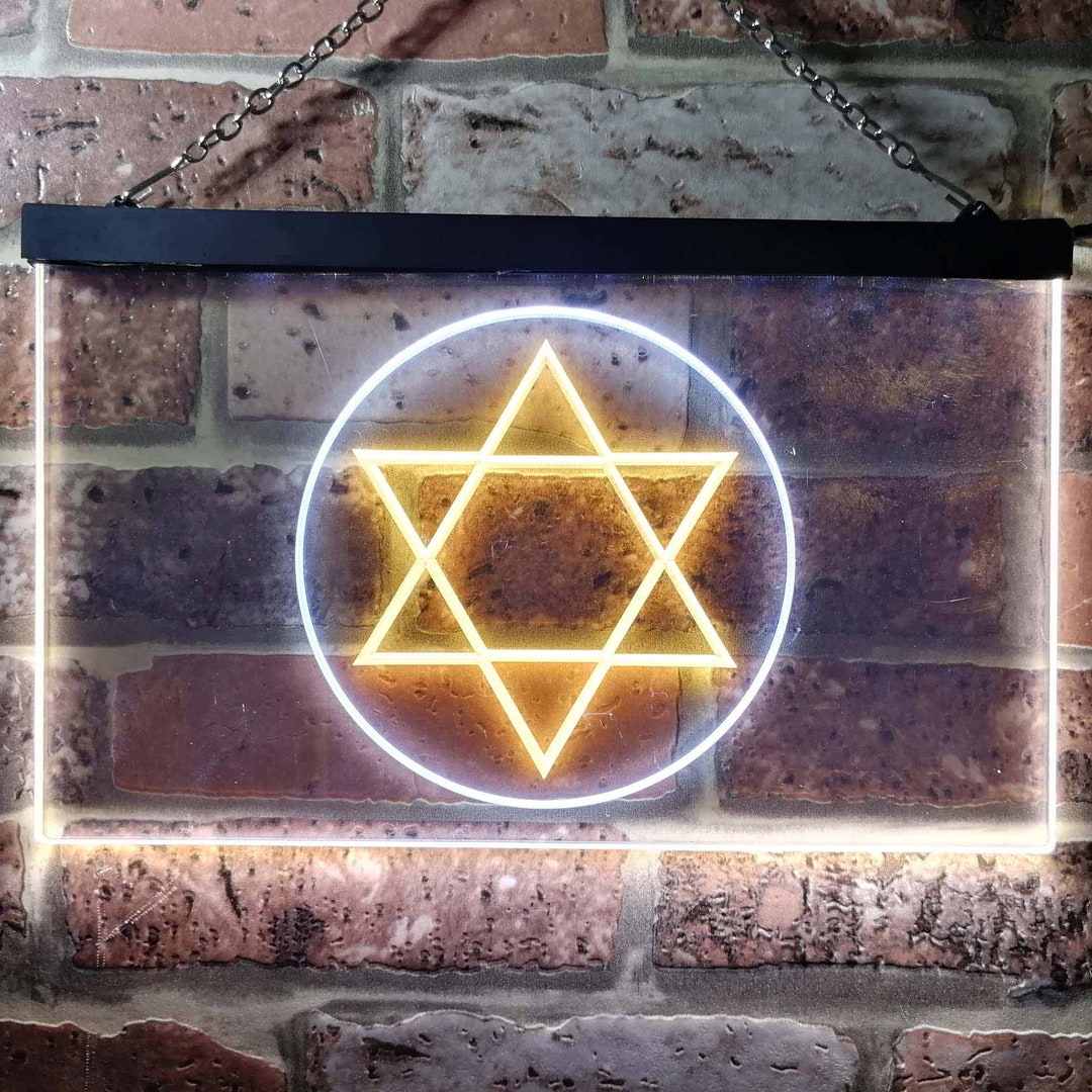 Star of David Bedroom Decoration Dual Color LED Neon Sign - Etsy