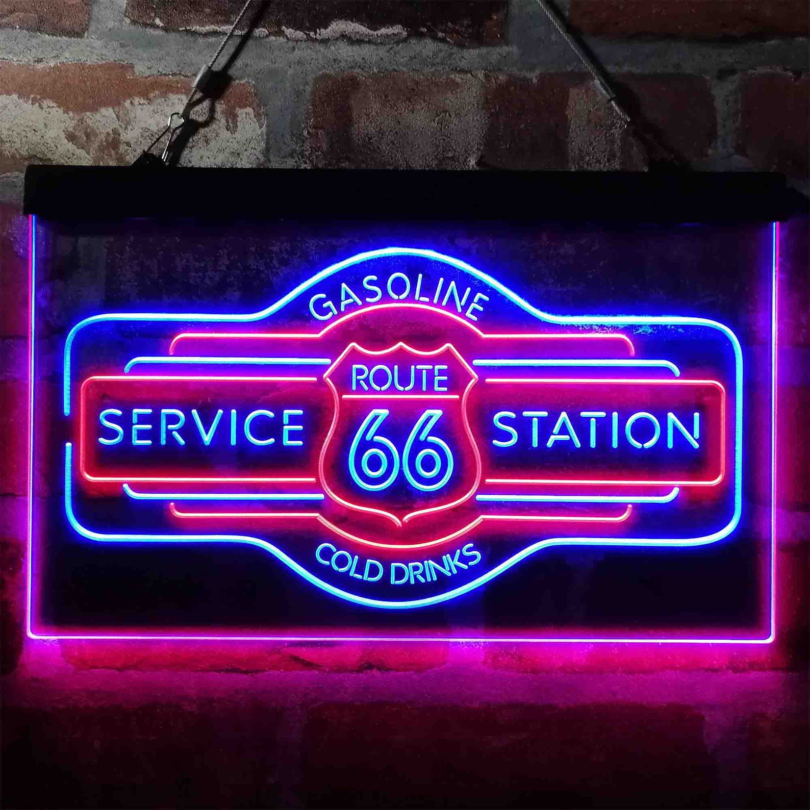 Route 66 Gasoline Dual Color LED Neon Sign St6-i3982 - Etsy